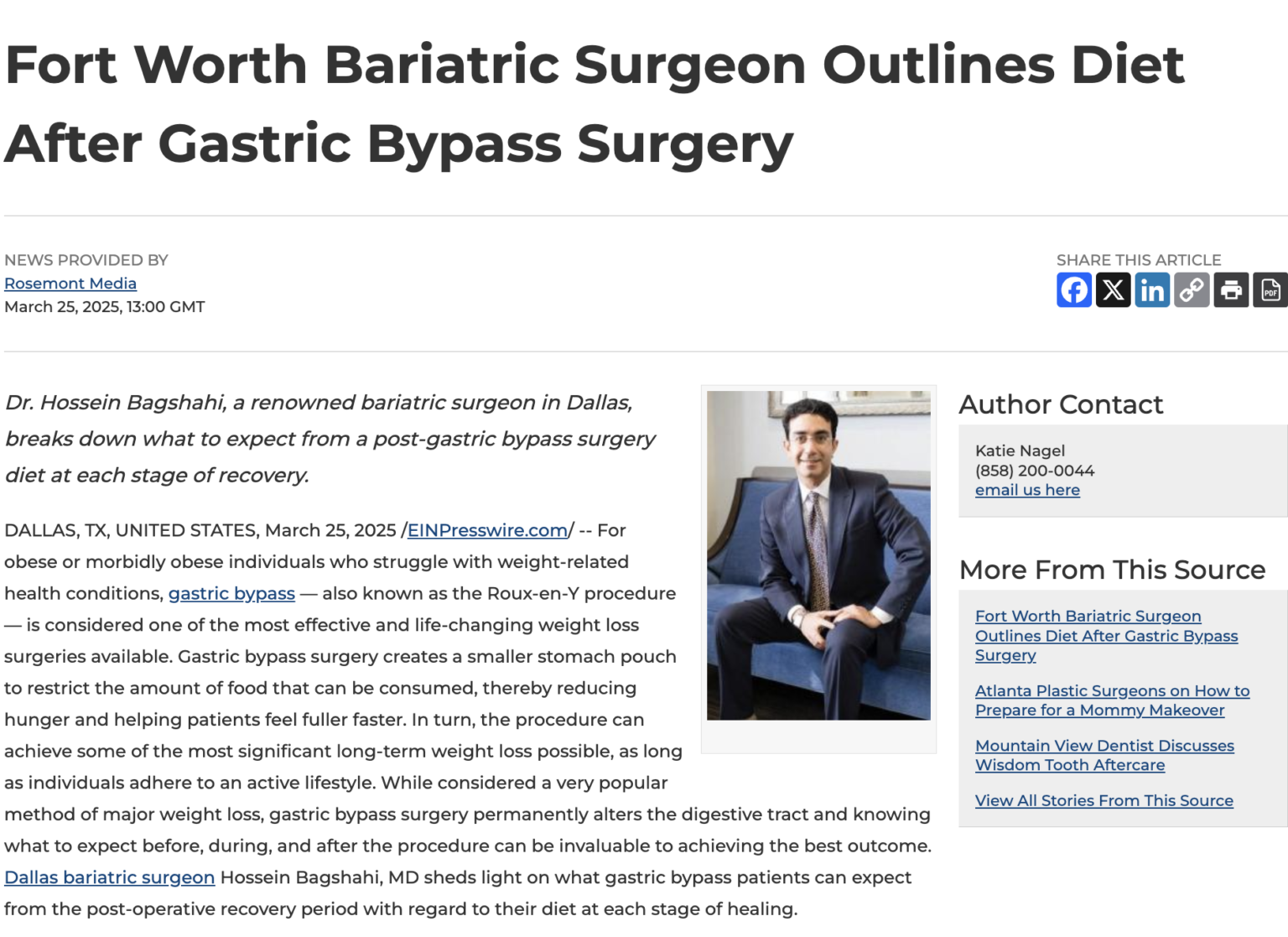 Fort Worth Bariatric Surgeon Diet After Duodenal Switch Surgery